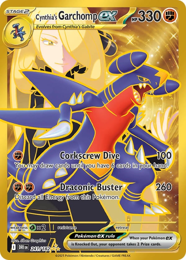Cynthia's Garchomp ex #241/182 | Destined Rivals | Hyper Rare ...