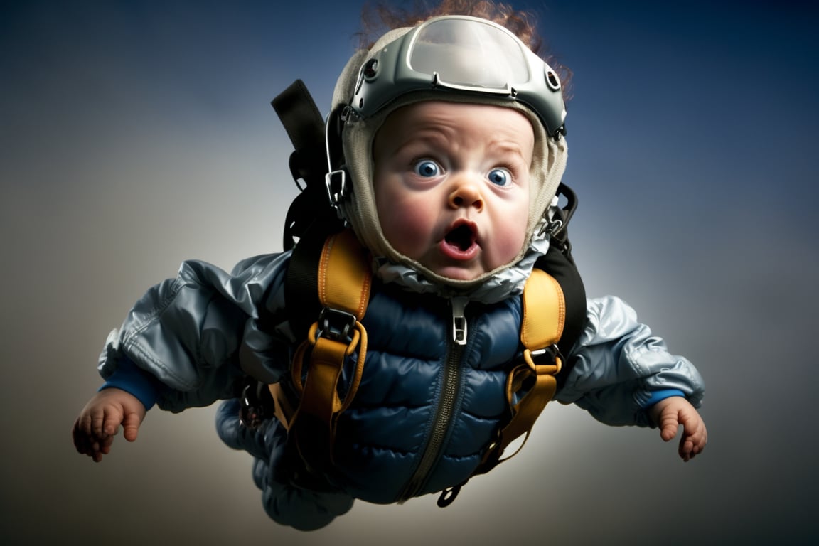 Skydiving babies #9 by Garry