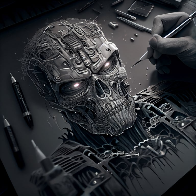 Drawing a terminator by Mans