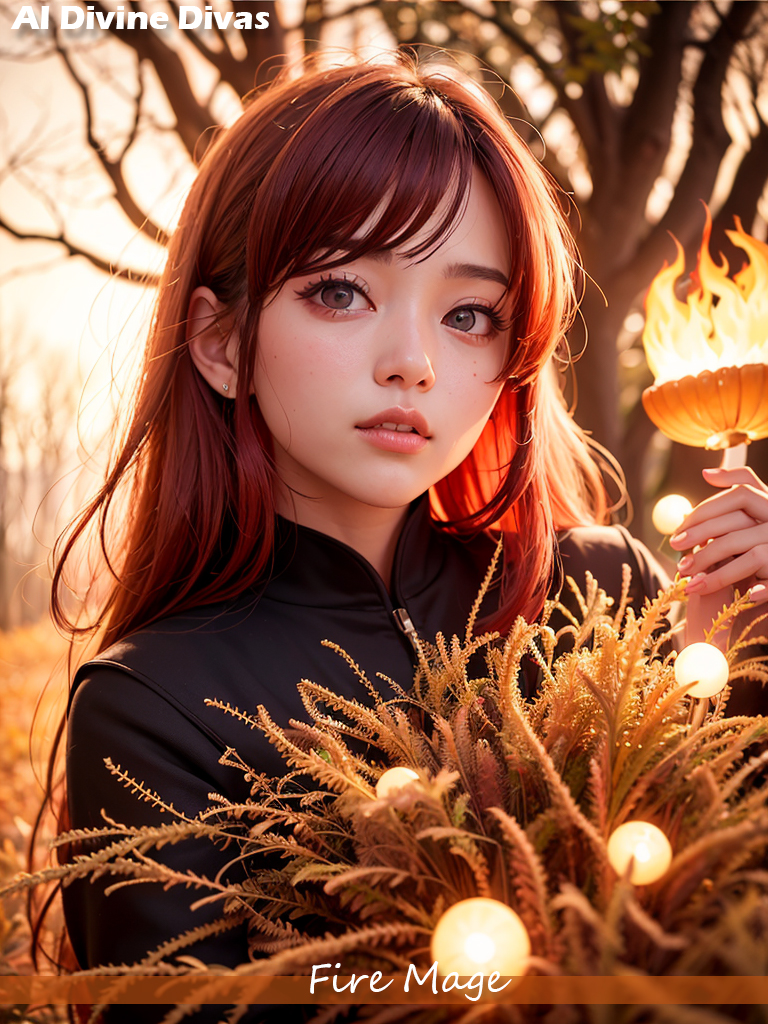 Fire Mage #7 by AI Divine Divas