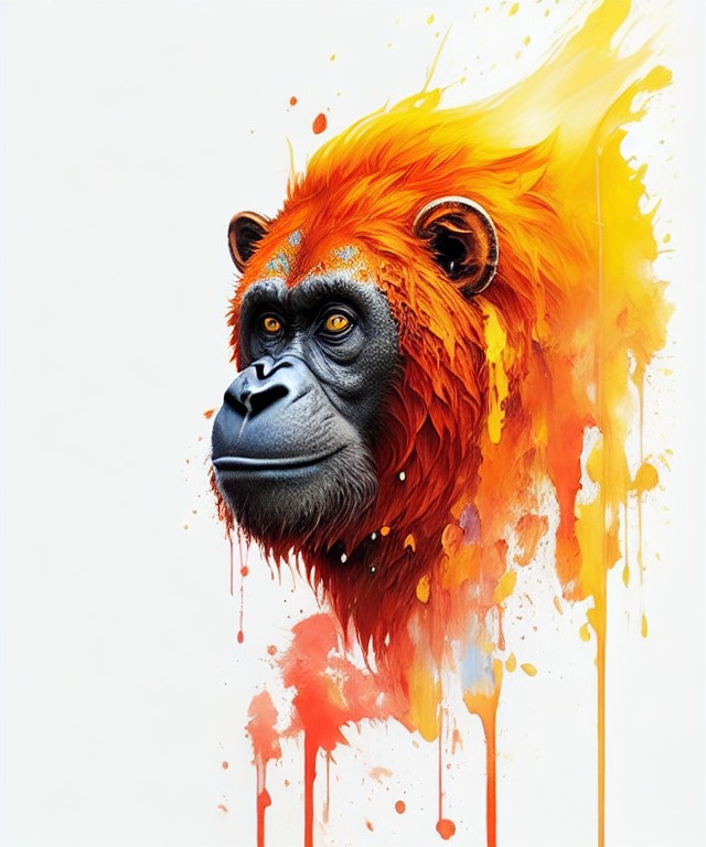 Splash colour art of animals #12 by Chan Kok Kuen