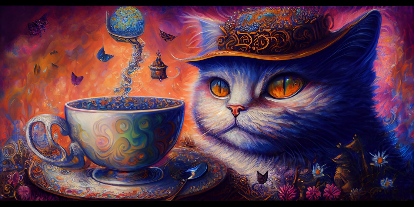 Mad hatter cats #15 by Anthony Gonzalez