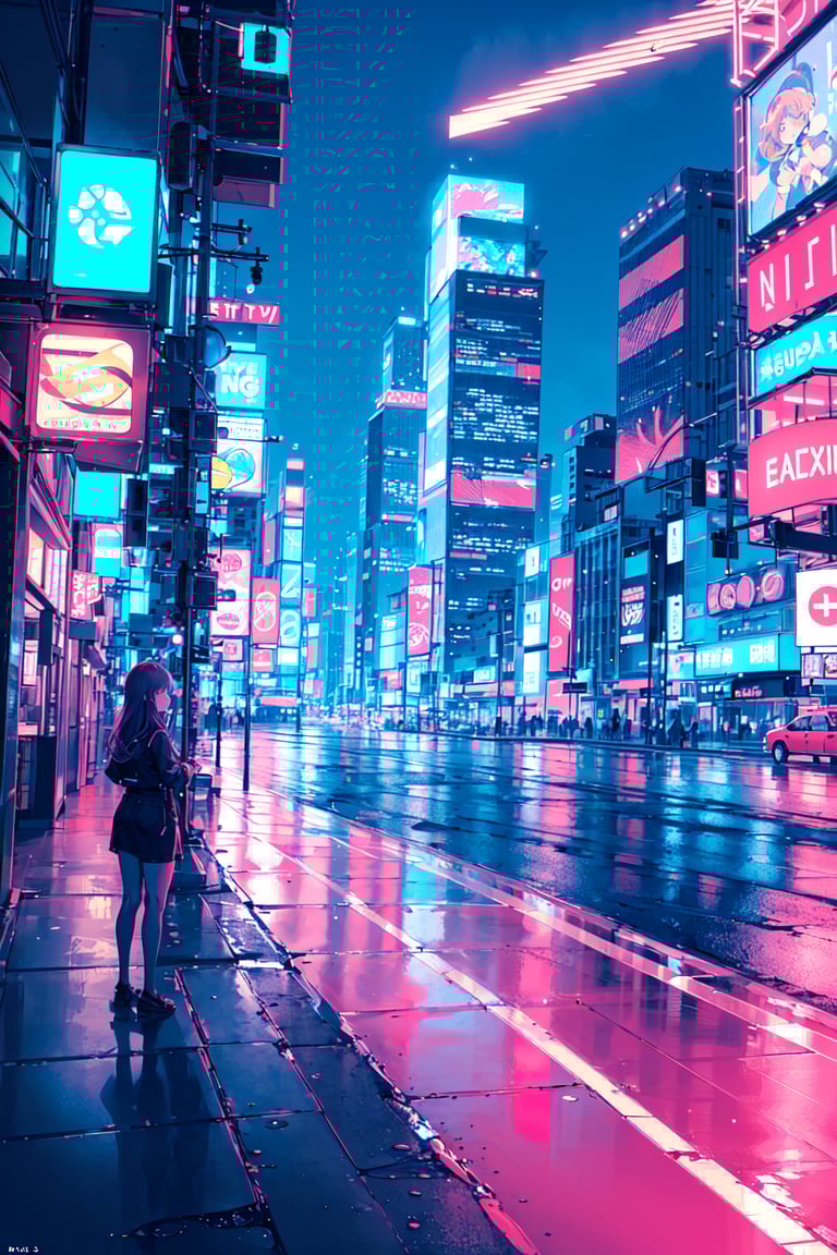 AI llustration Simple City Pop #1 by tea