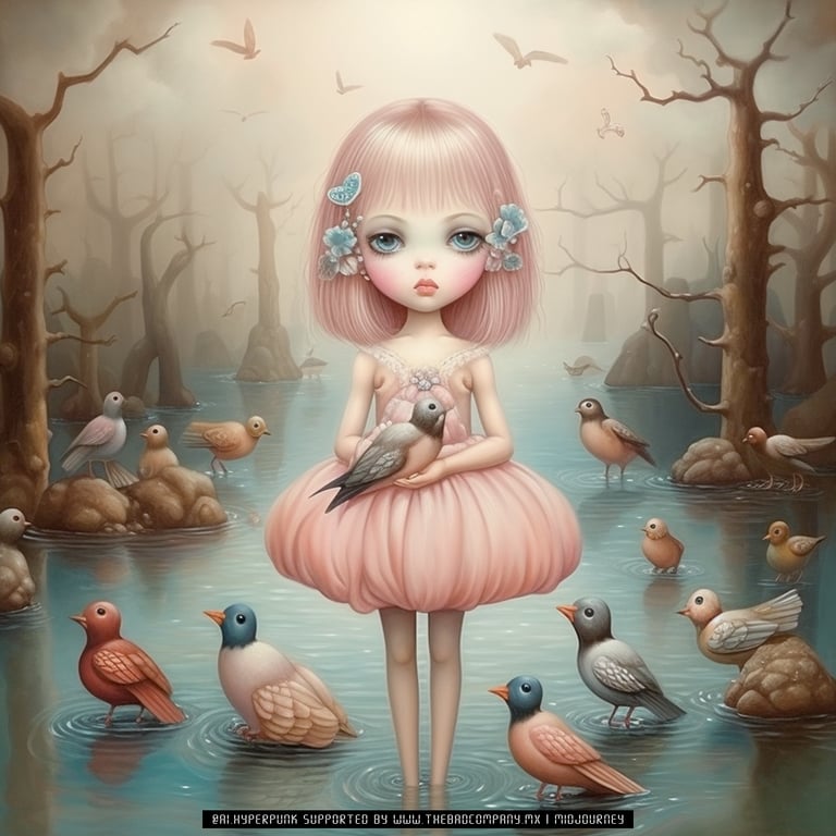Birds.03 ai.Render. inspired by the work of Mark Ryden & Remedios Varo ...
