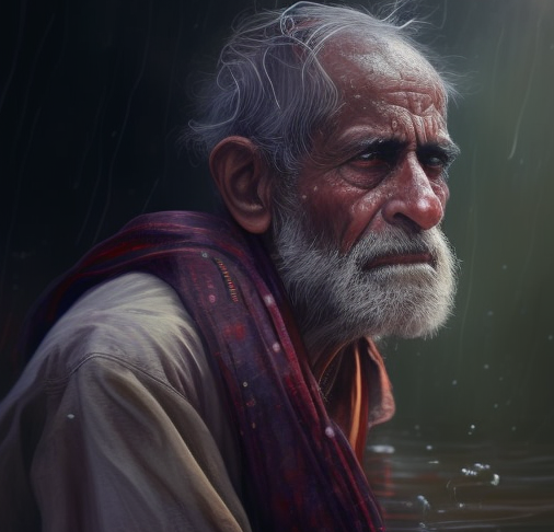 Flood Victim | Farhat Digital Art by Farhat Ali Khan