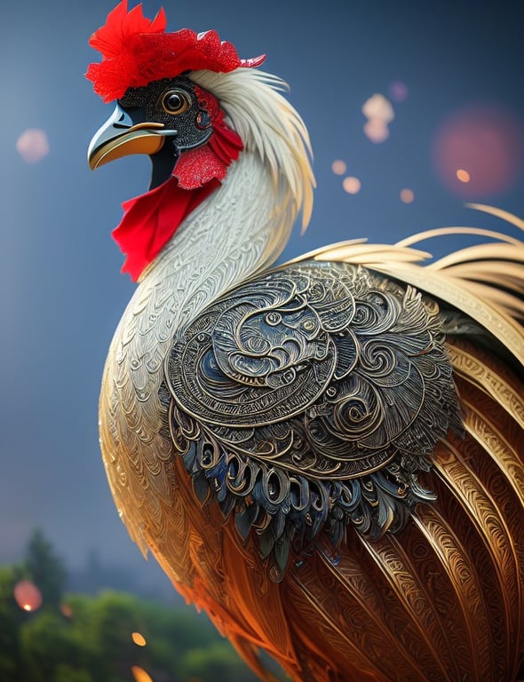 Majestic rooster #17 by Chan Kok Kuen