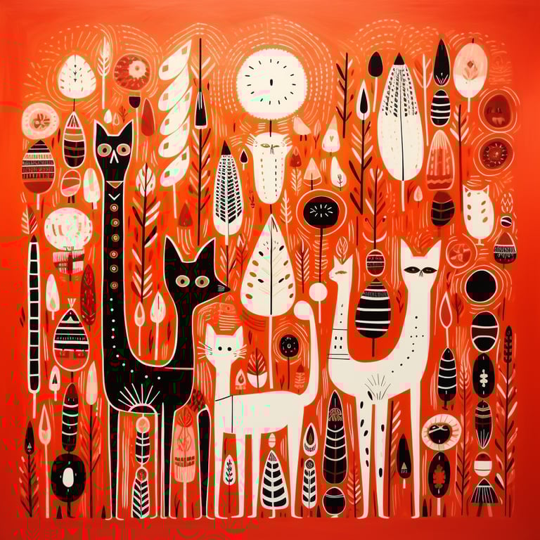Folk Art Animals #8 by Irina Shamaeva