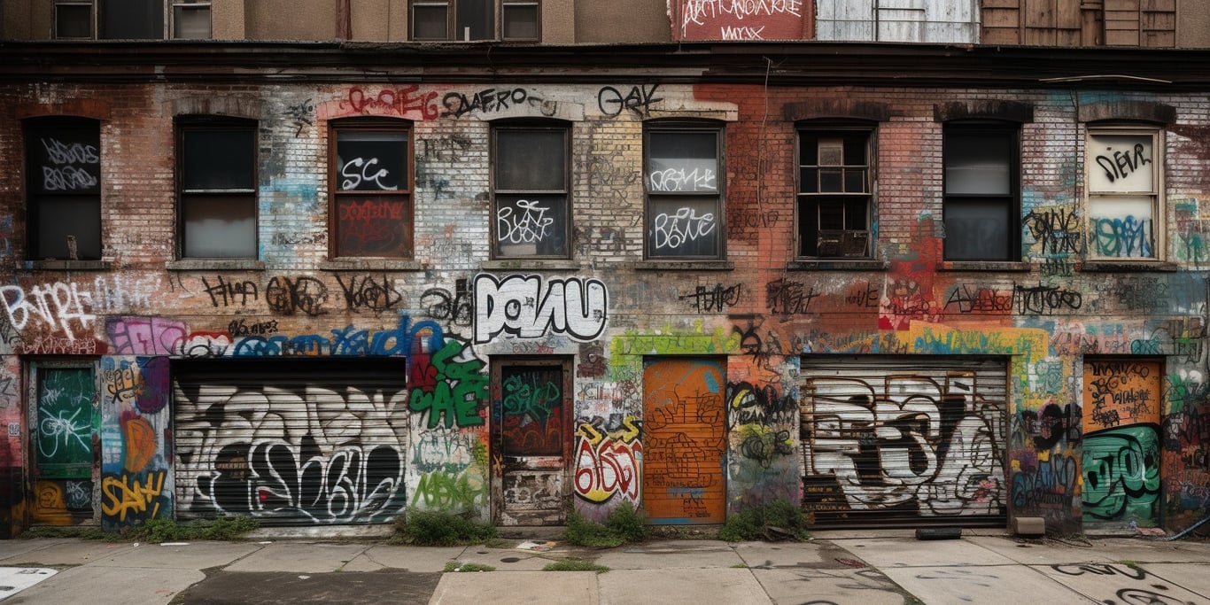 Graffiti Buildings #1 by Irina Shamaeva