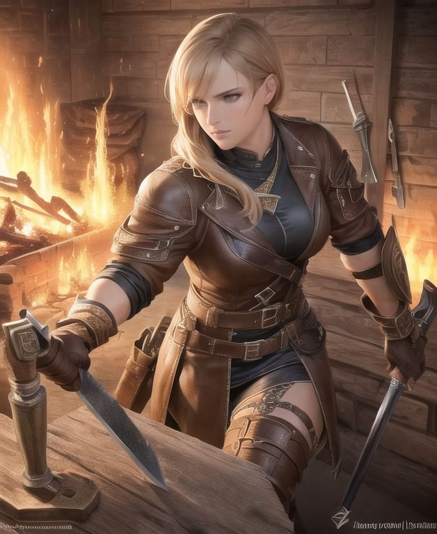 Warrior and Blacksmith (female) #12 by natukin1978