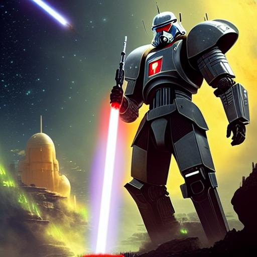 Mech warrior starvwars and star trek combination #10 by Johan Loots