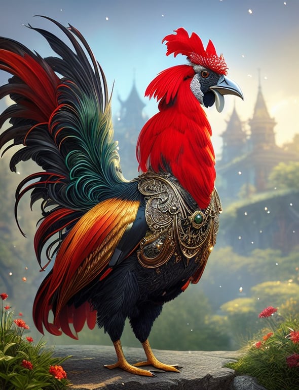 Majestic rooster #13 by Chan Kok Kuen