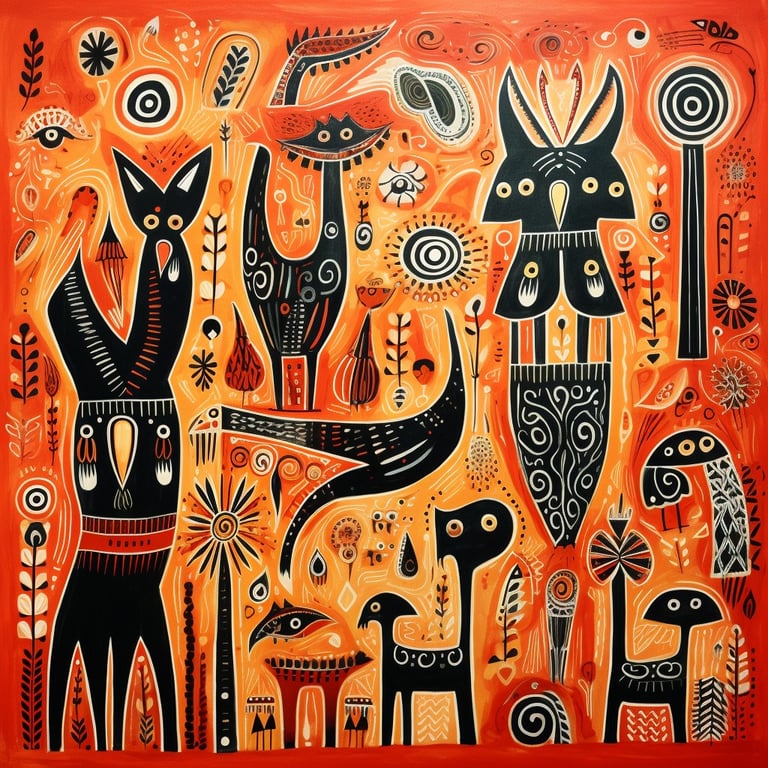 Folk Art Animals #10 by Irina Shamaeva