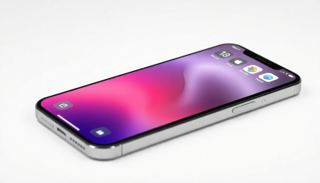 iPhone 16e Horizontal Display with iOS Interface | GetSite
