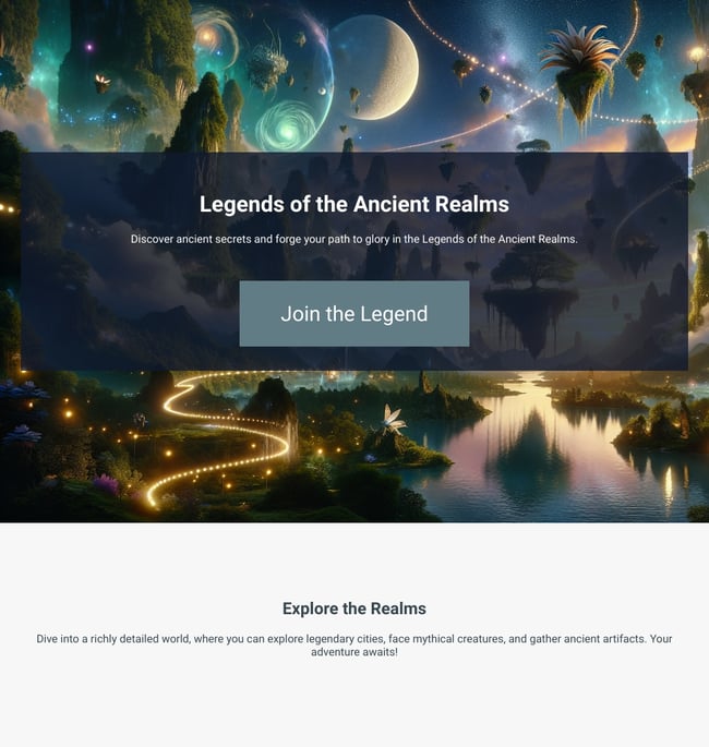 Beautiful templates for your Microsite