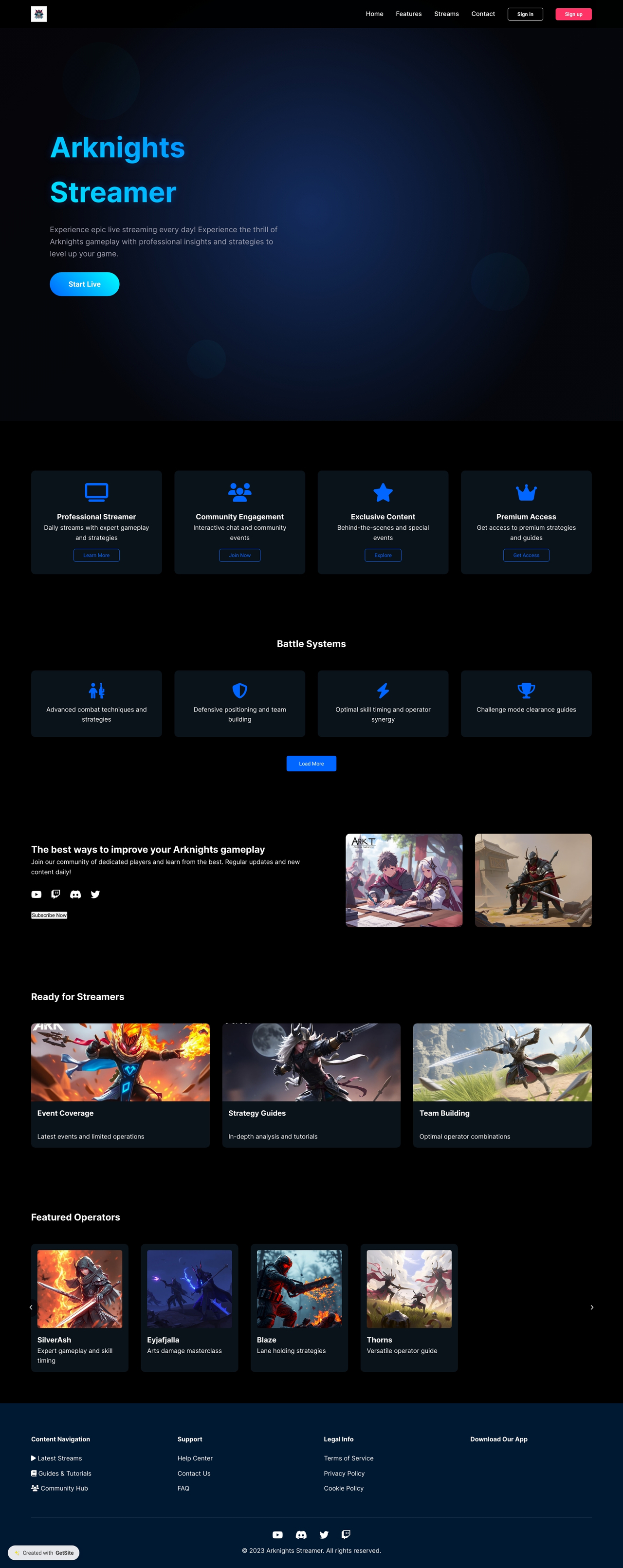 Arknights Streamer | GetSite