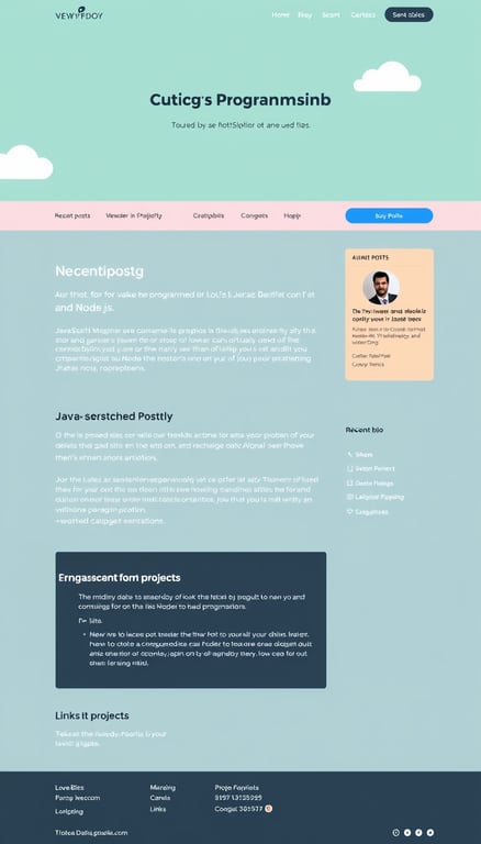Modern Programmer Blog Layout | GetSite