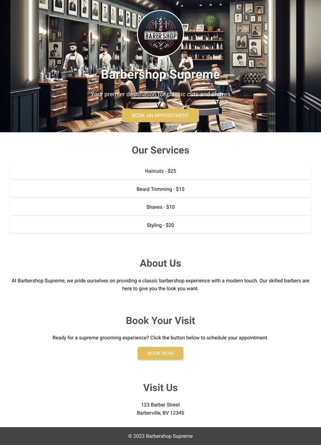 Beautiful templates for your Microsite