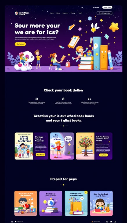Vibrant Purple Book Showcase Website | GetSite