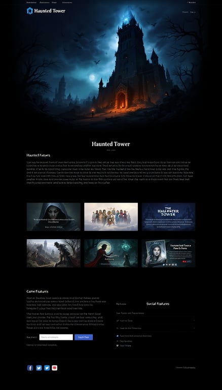 Haunted Tower Game Landing Page | GetSite