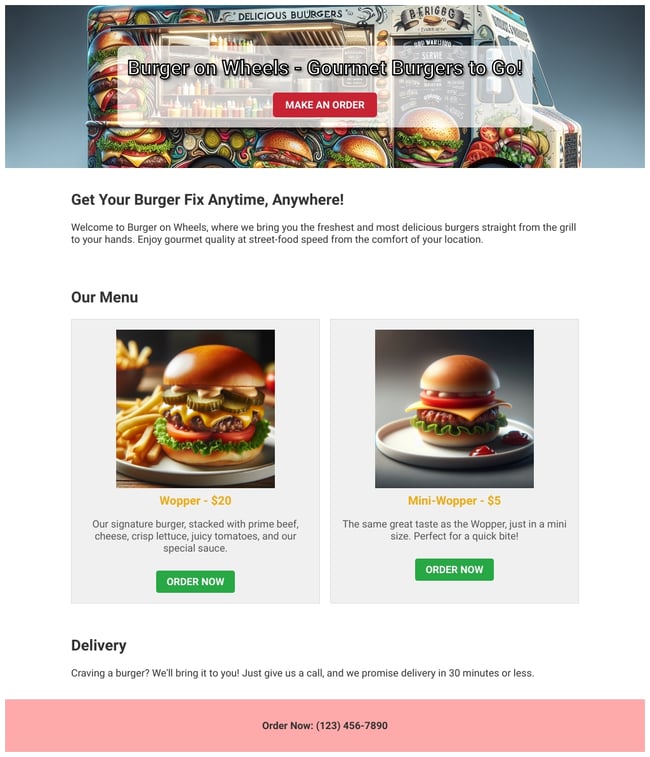 Beautiful templates for your Microsite