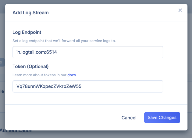 Logtail Render logging | Better Stack Documentation