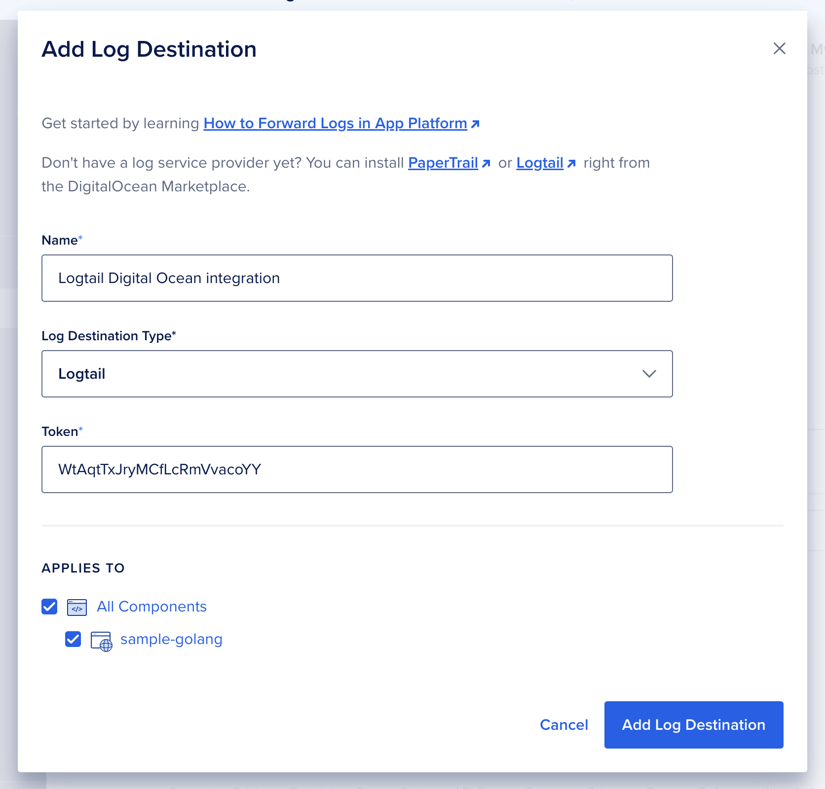 Better Stack Digital Ocean logging | Better Stack Documentation Better Stack Digital Ocean logging | Better Stack Documentation