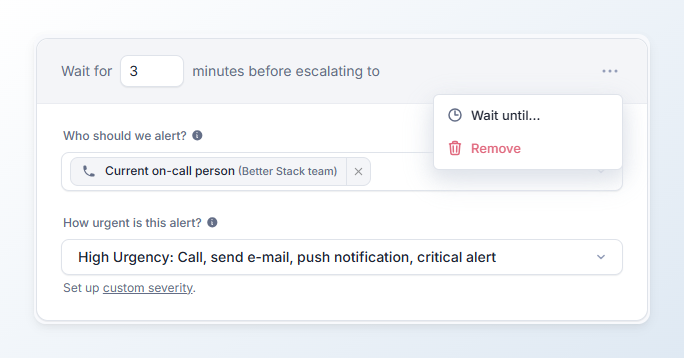 Escalation policies | Better Stack Documentation