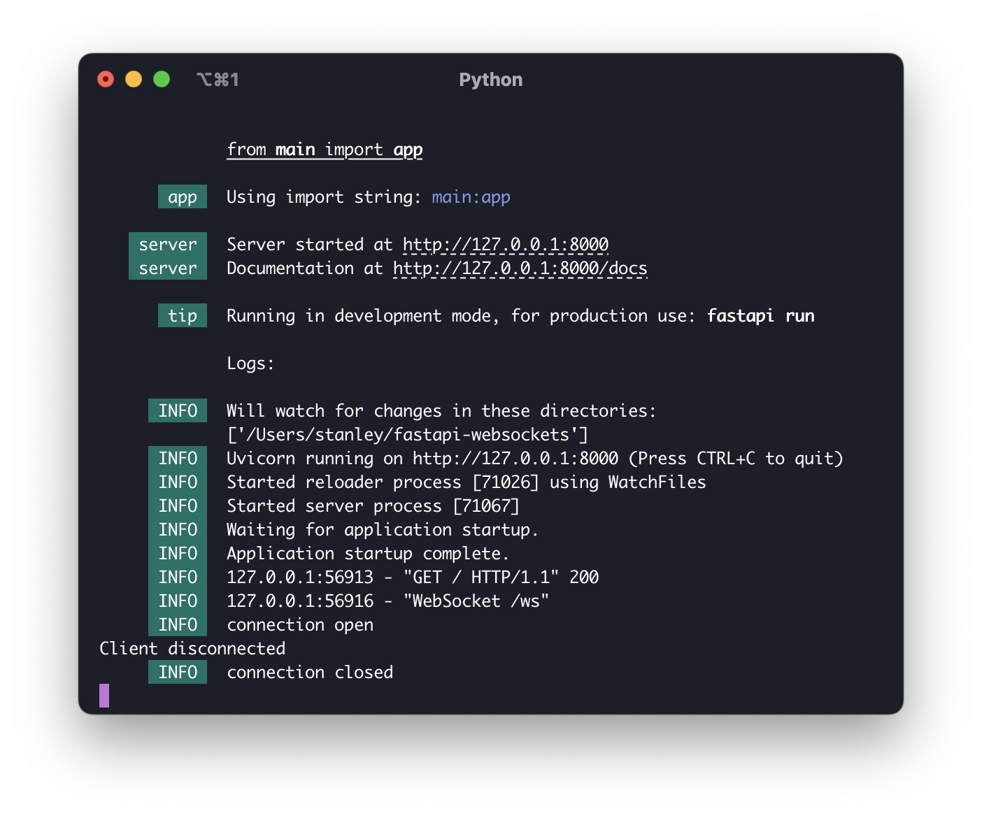 Getting Started With Fastapi Websockets Better Stack Community