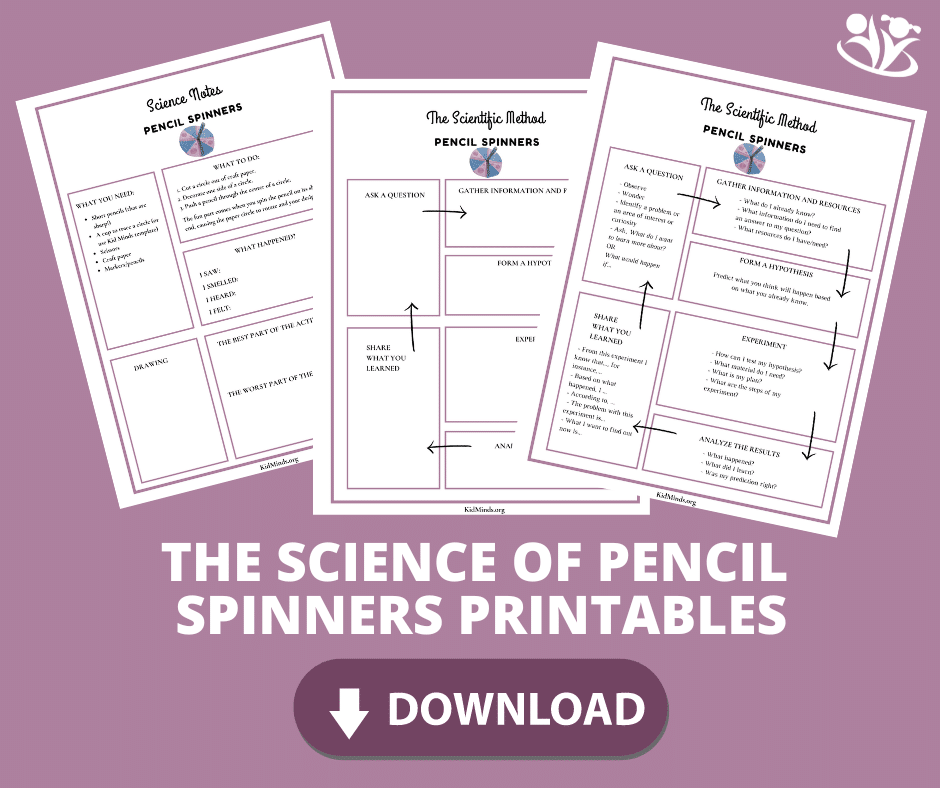 How to Make Pencil Spinners (Science Craft) | KidMinds