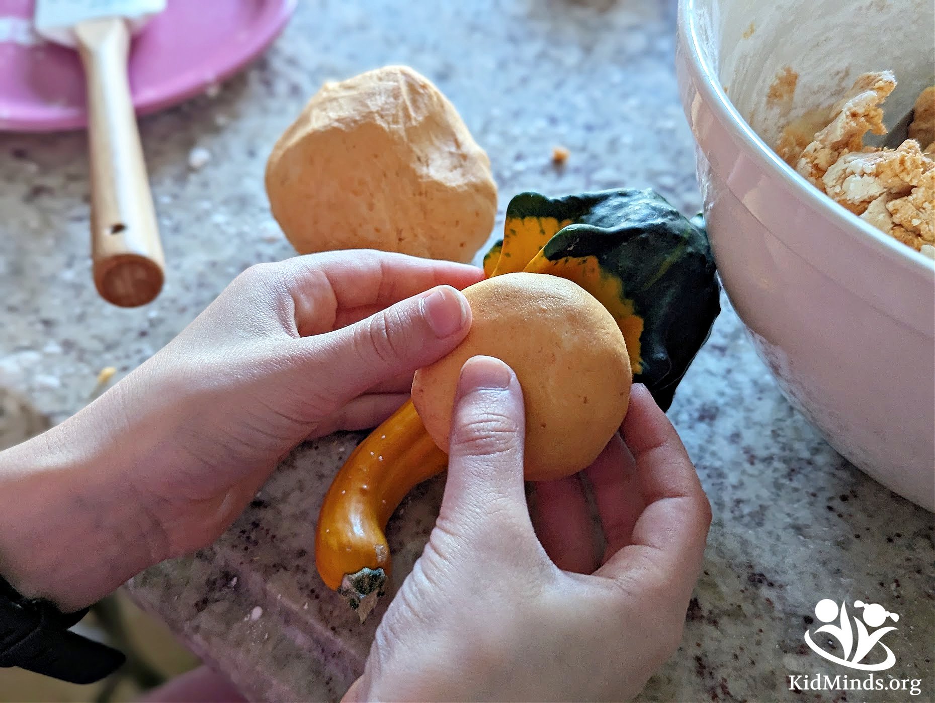 How to Make Pumpkin Playdough (2 Ingredients) | KidMinds