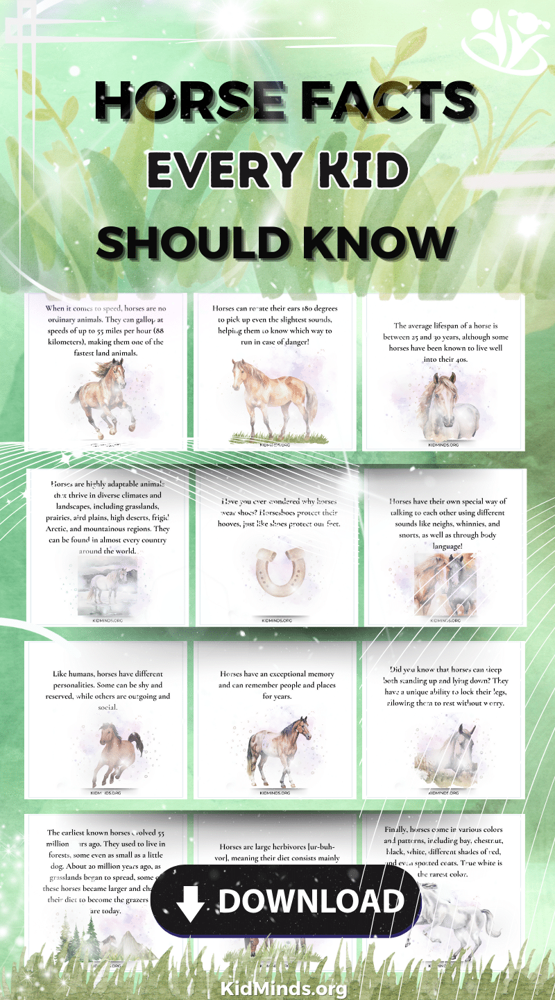 The Best & Most Fascinating Horse Facts (Free) | KidMinds