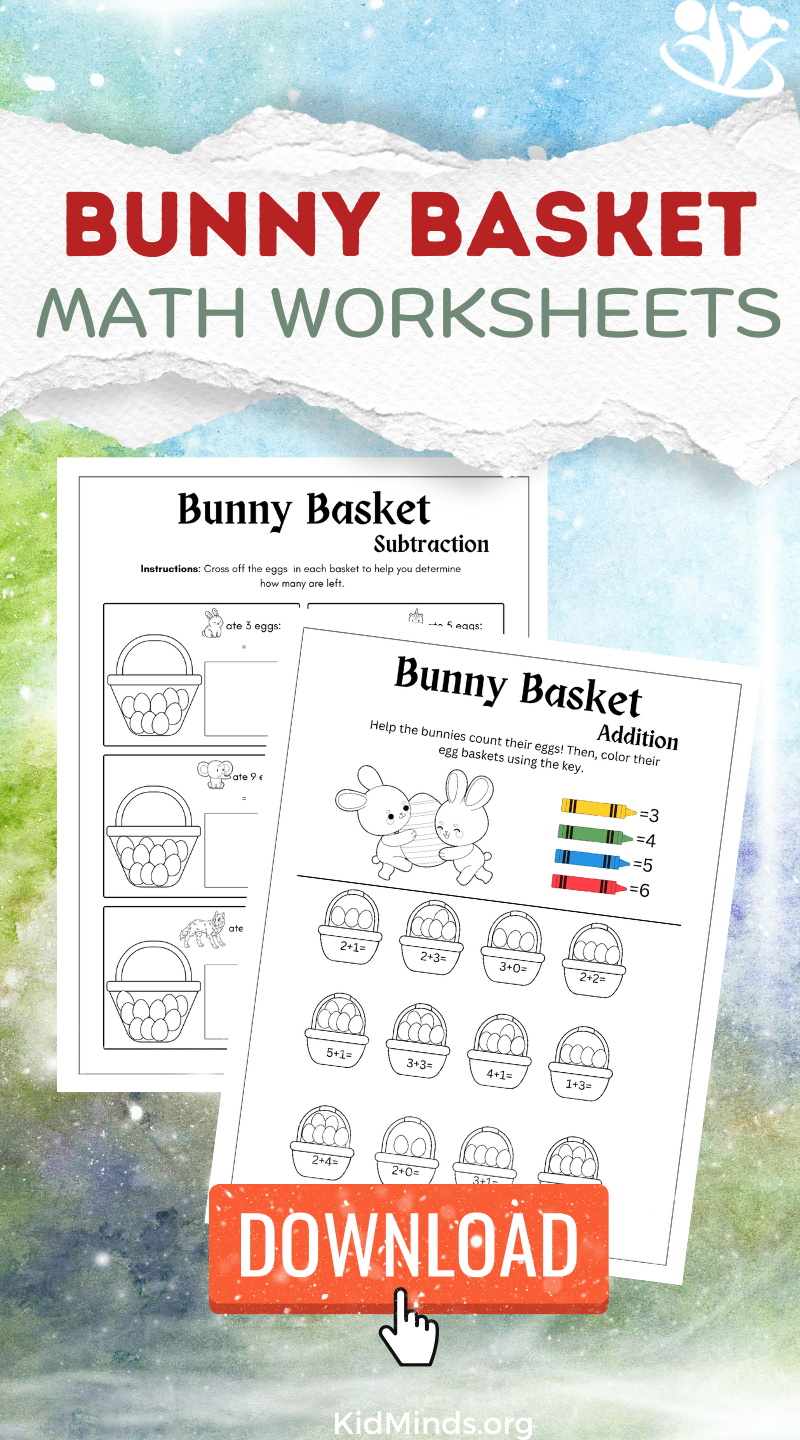 The Best Bunny Basket Addition- Subtraction: Free PDF | KidMinds