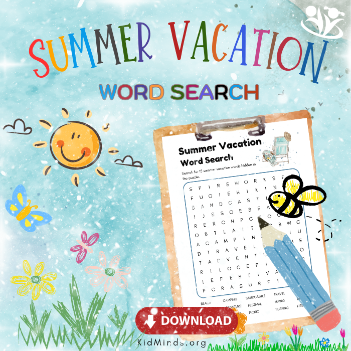The Best Summer Vacation Word Search (Free PDF) | KidMinds