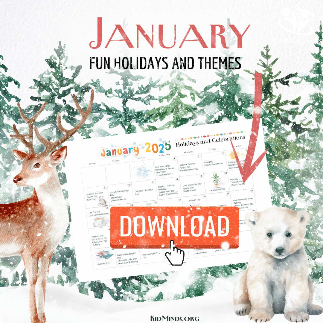 How to Make January Fun (Free Holidays Calendar) | KidMinds