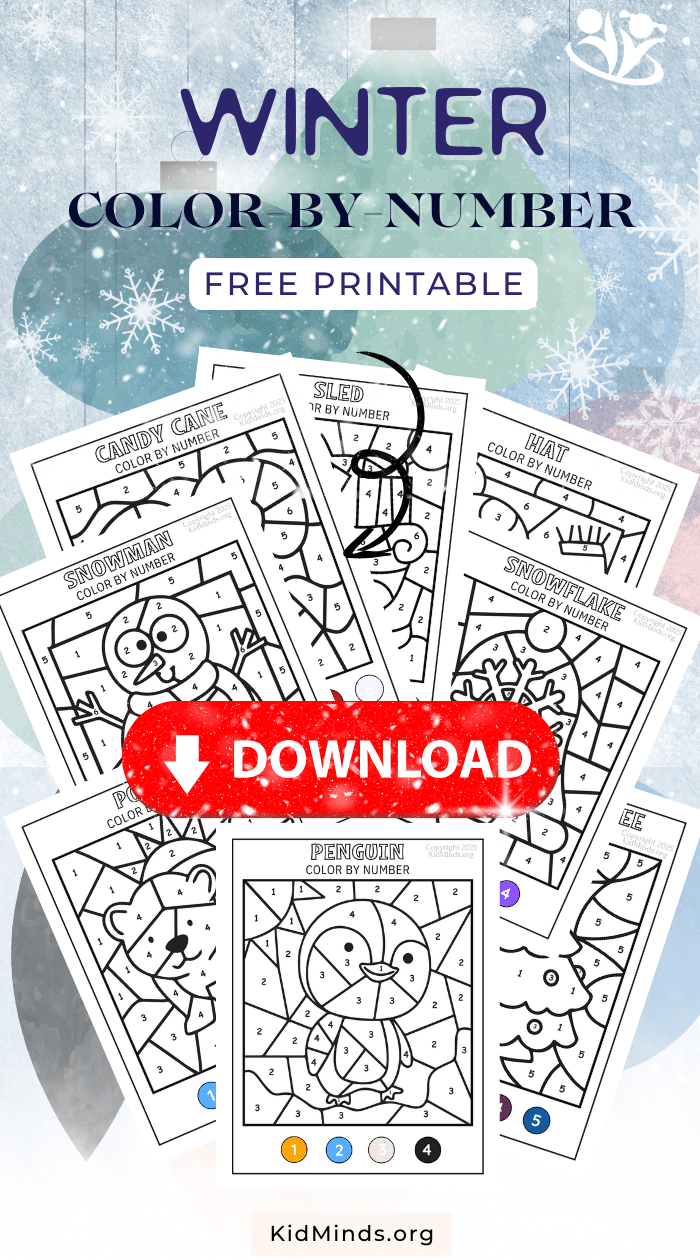 The Best Winter Color-by-Number Pages (Free PDF) | KidMinds