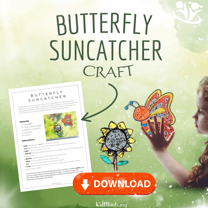 How to Make Butterfly Suncatcher (Free Template) | KidMinds