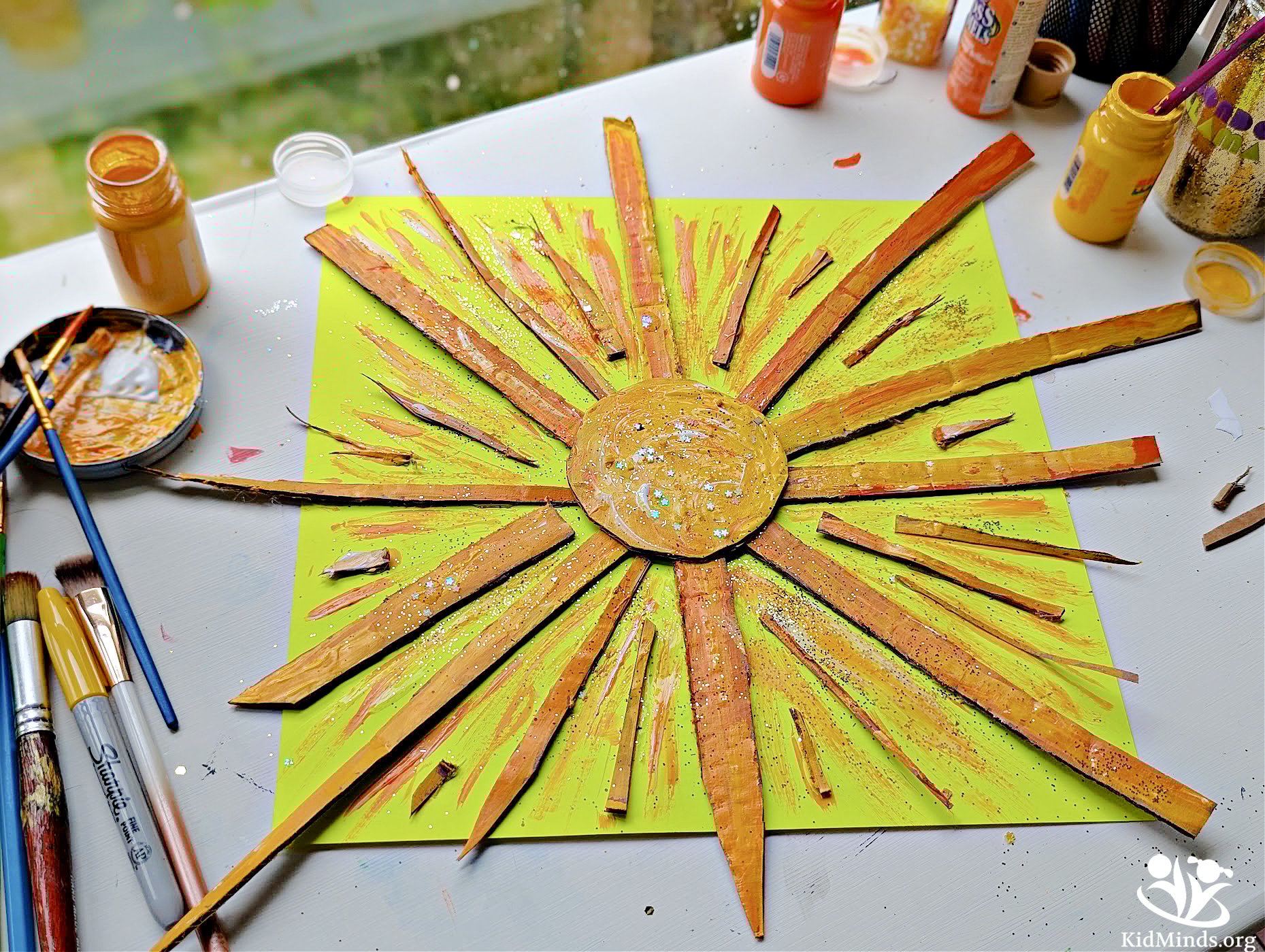How to Make Cardboard Sun Craft (Free PDF) | KidMinds