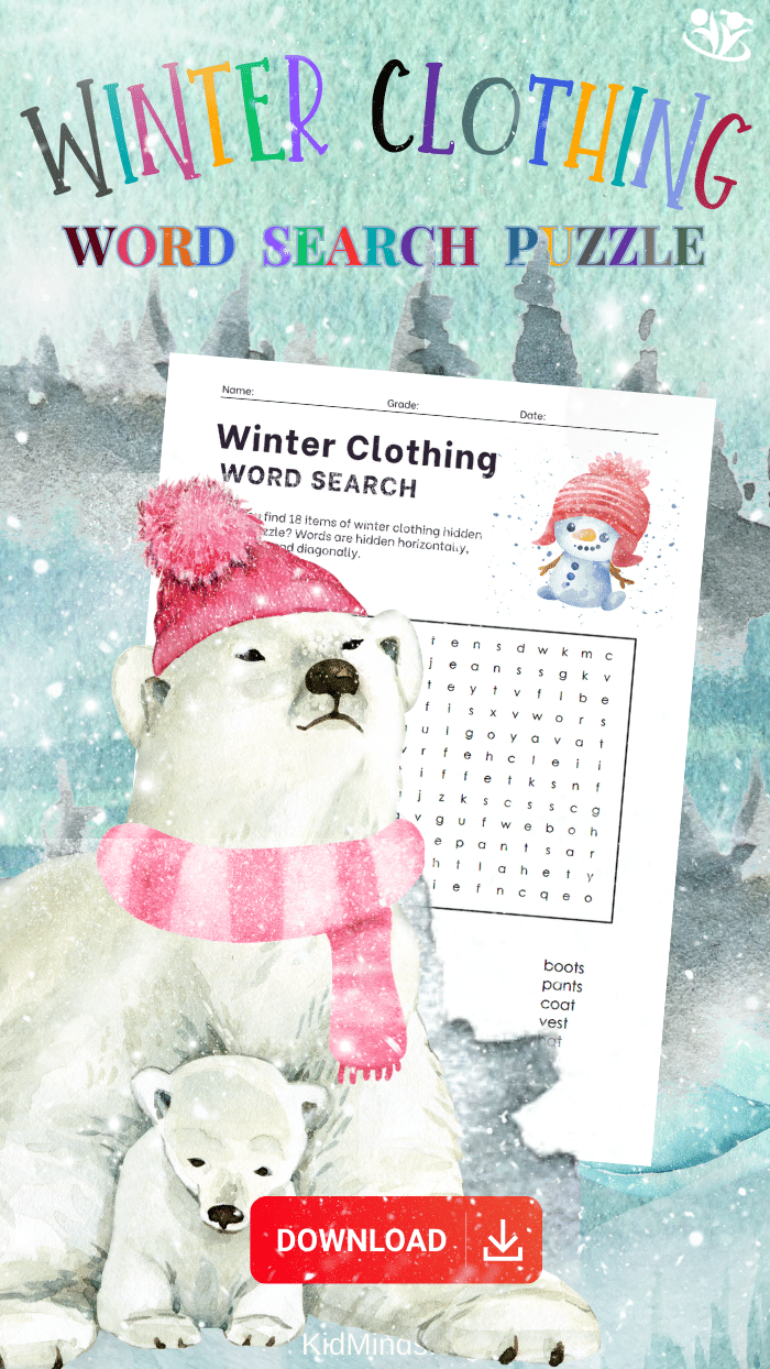 The Best 9 Winter Word Search Puzzles (Free) | KidMinds