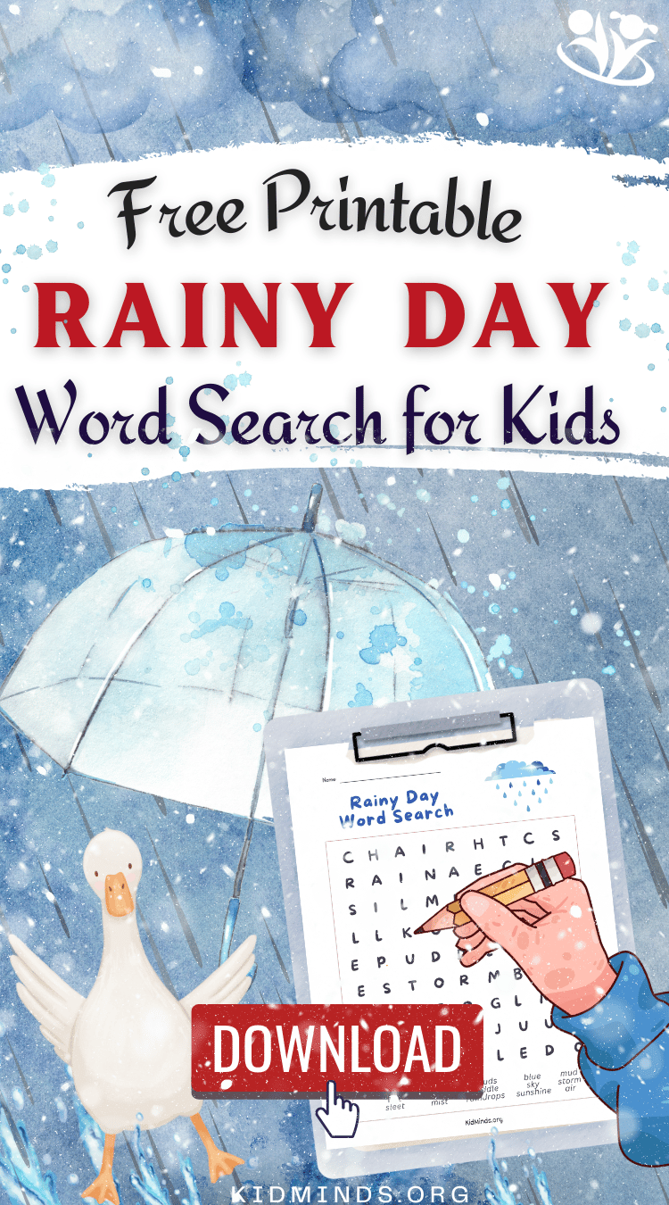 The Best Rainy Day Word Search for Kids: Free PDF | KidMinds
