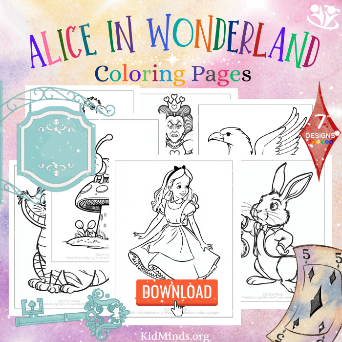 The Best Alice in Wonderland Coloring Pages (Free) | KidMinds