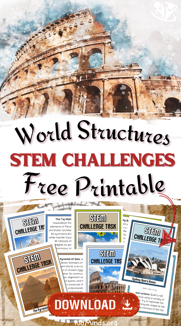 Famous World Structures STEM Challenges (Free) | KidMinds