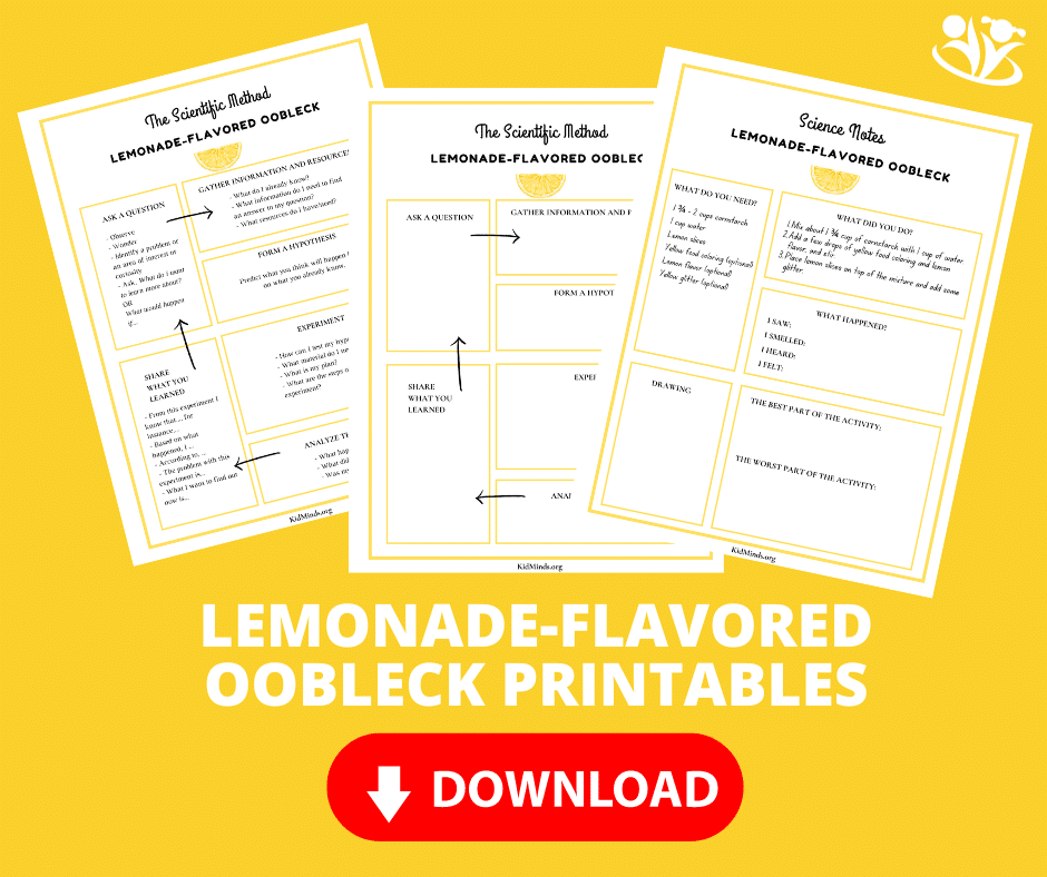 How to Make Lemonade Oobleck – Free PDF | KidMinds