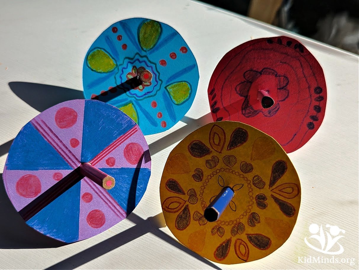 How to Make Pencil Spinners (Science Craft) | KidMinds