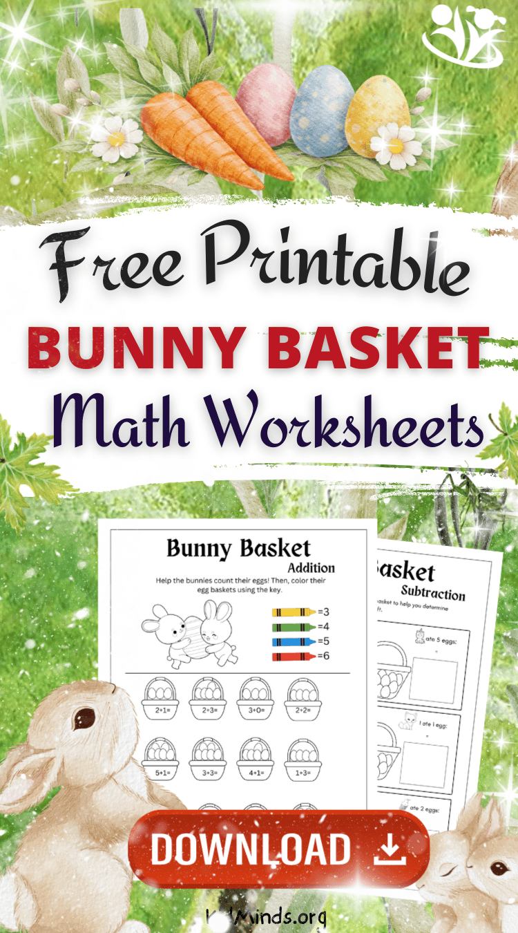 The Best Bunny Basket Addition- Subtraction: Free PDF | KidMinds
