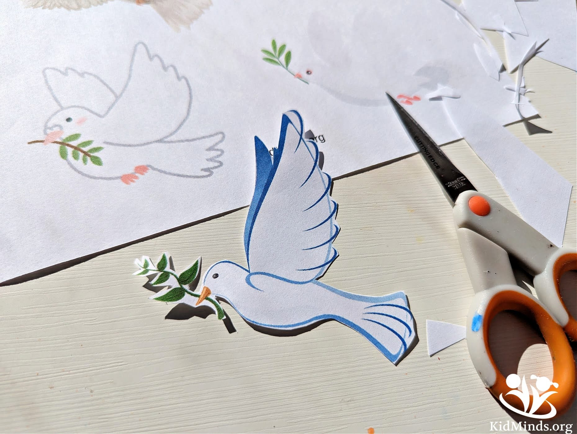 How to Make Peace Dove Art Project (Free PDF) | KidMinds