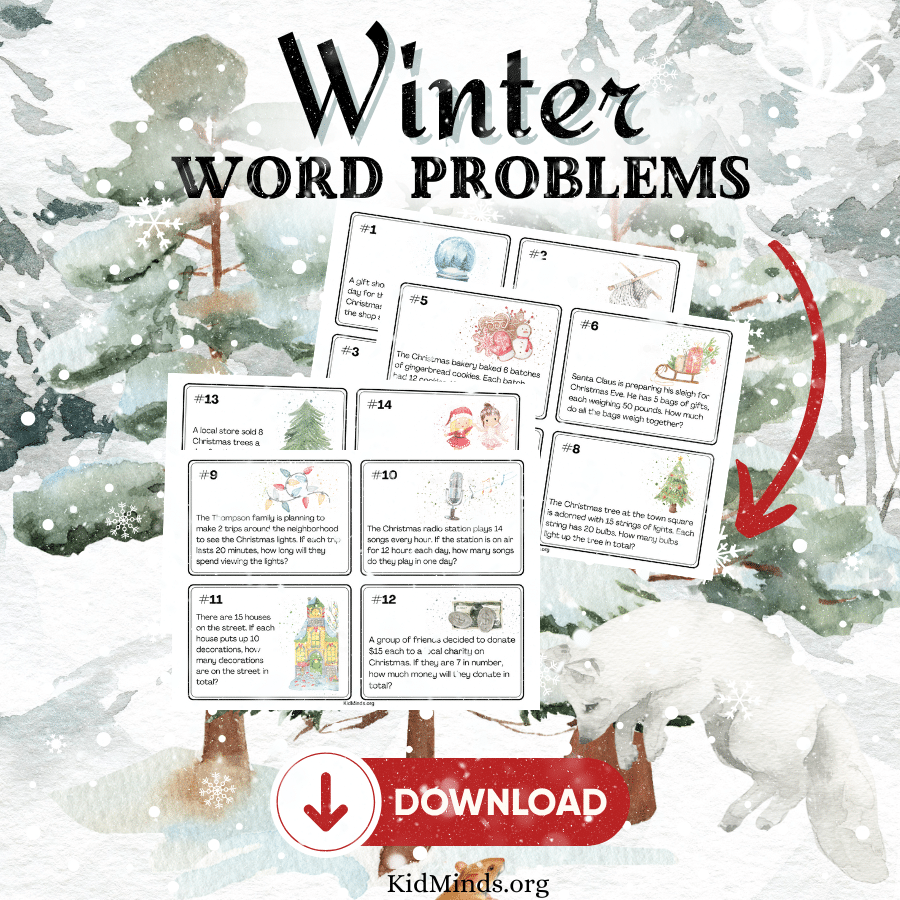 Winter Word Problems Bonanza (The Best Free PDF) | KidMinds
