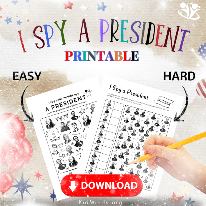 The Best I Spy a President Pages (Free PDF) | KidMinds