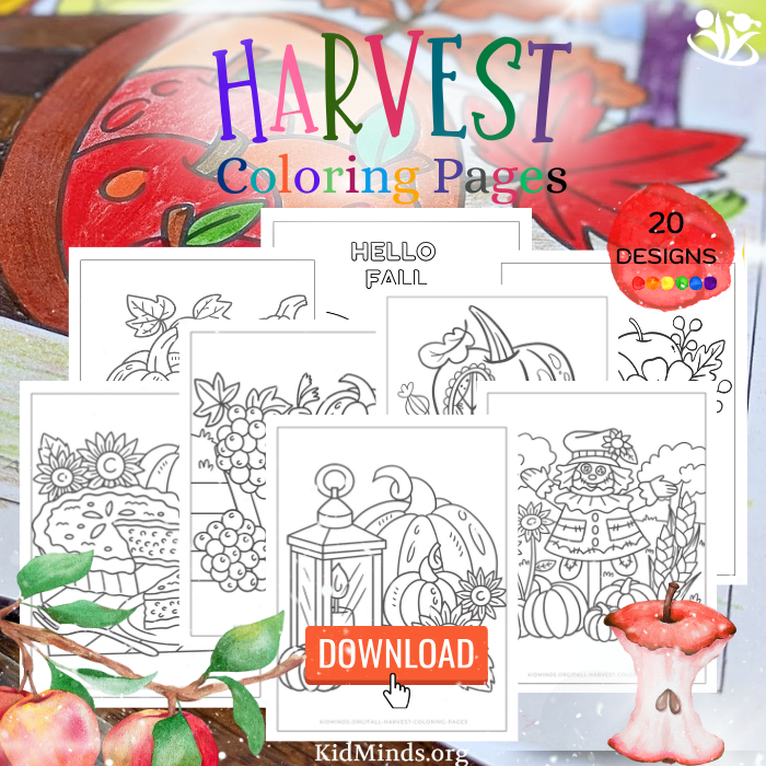 The Best Autumn Harvest Coloring Pages (Free PDF) | KidMinds