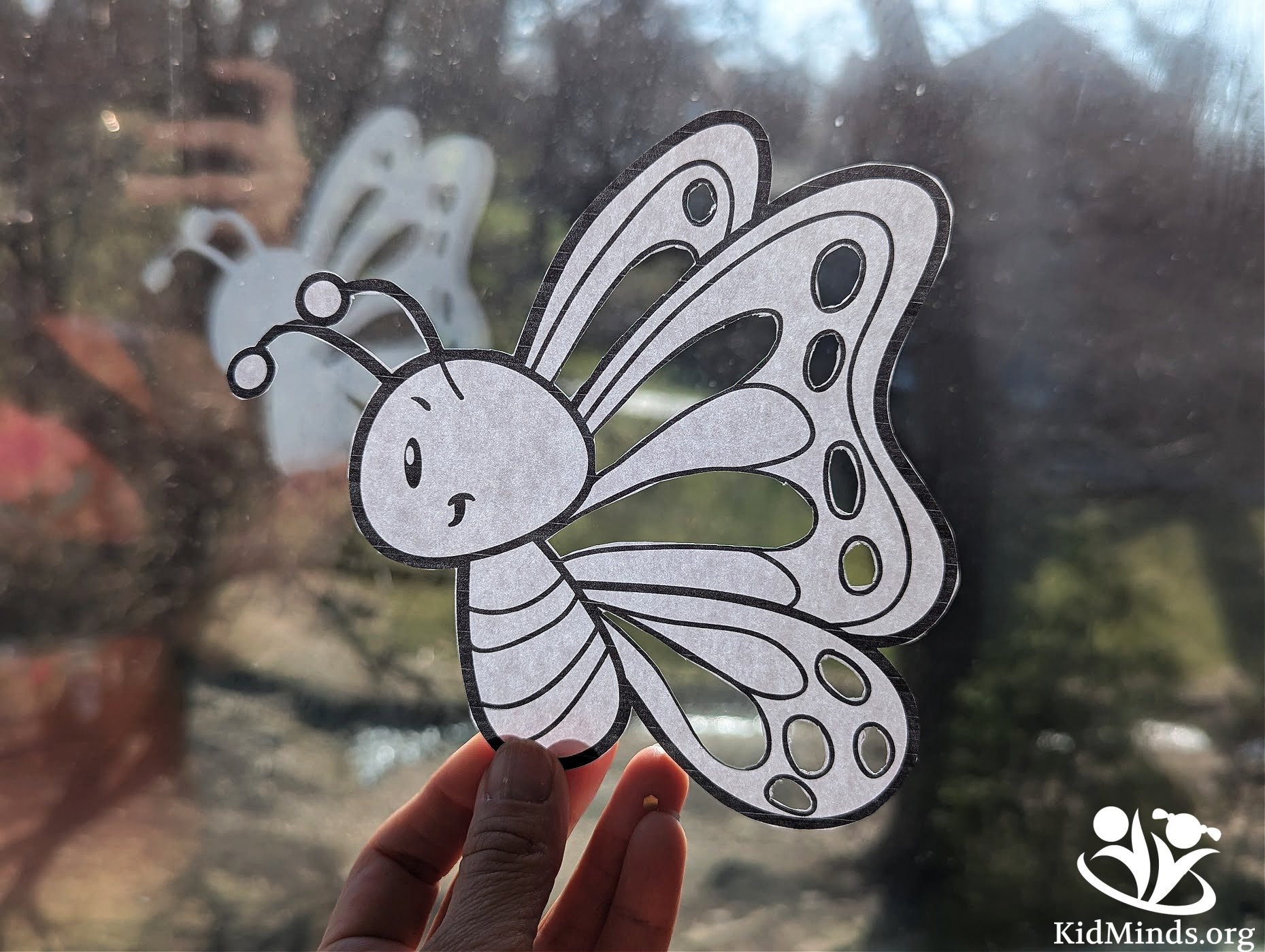 How to Make Butterfly Suncatcher (Free Template) | KidMinds