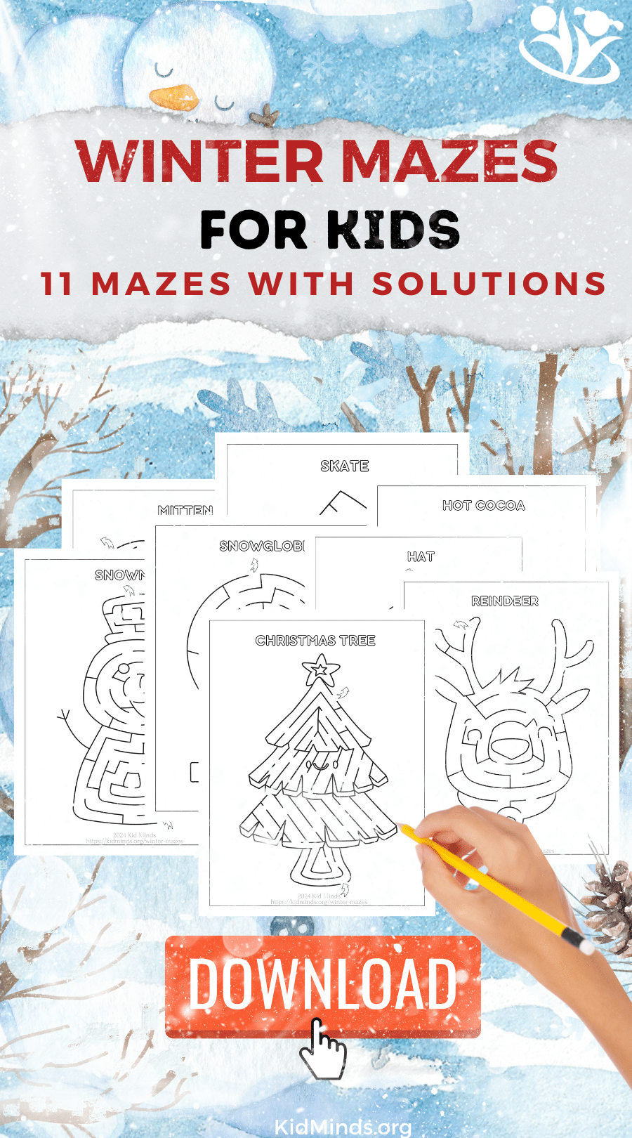 The Best and Most Fun Winter Mazes (Free PDF) | KidMinds